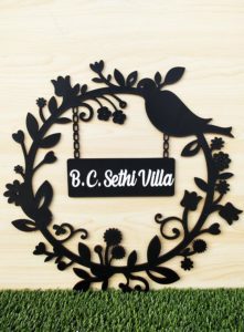 15x15 Name Plate Mdf wood with Name on Acrylic - Tohfa Laya