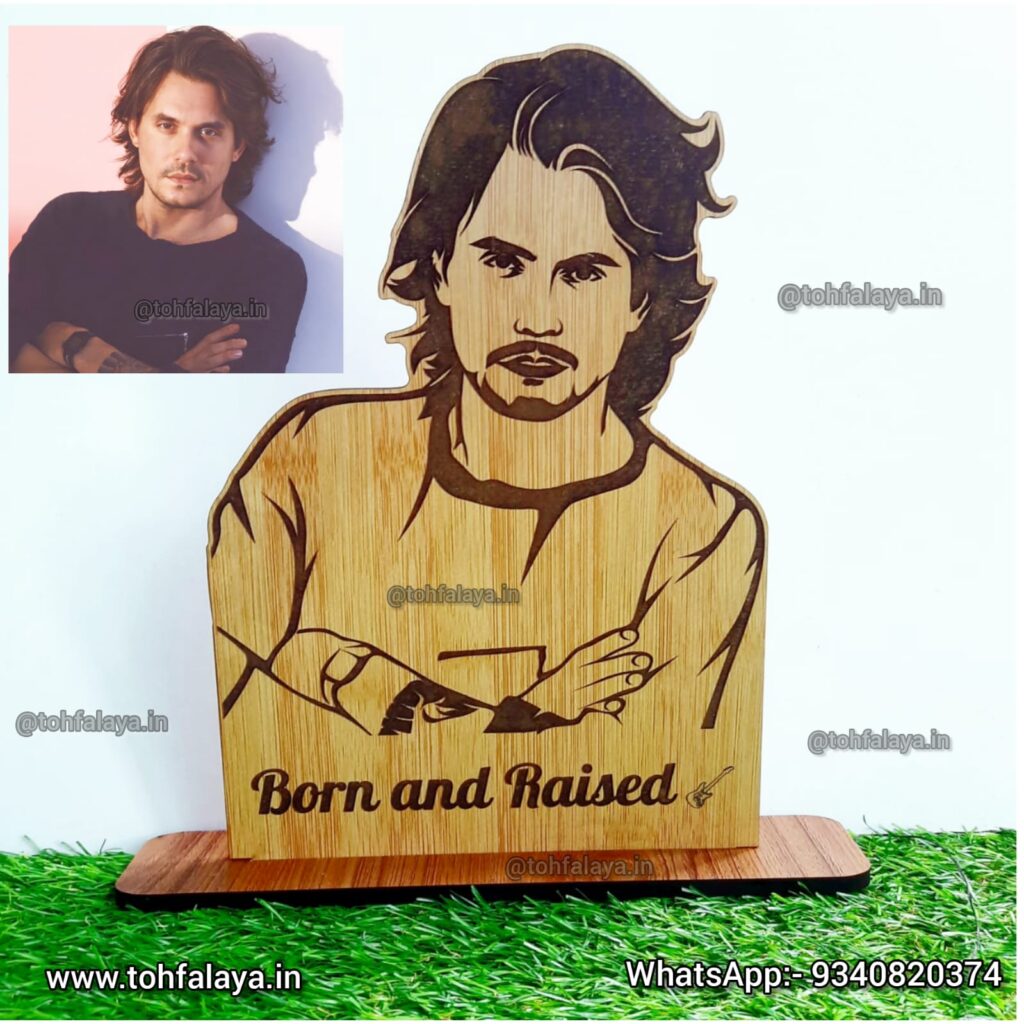 Personalized 3D Wooden Engraved Table Top Portrait Standy- Perfect Gift ...