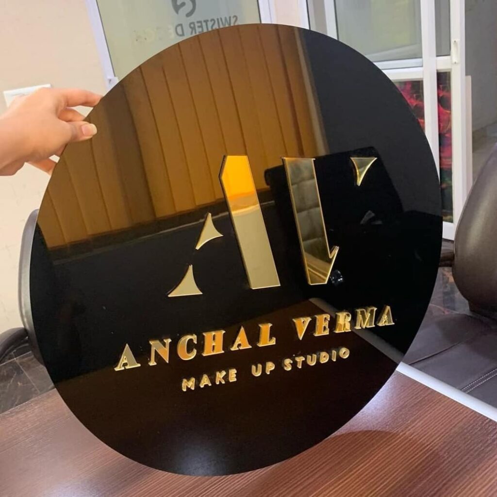 Personalized Golden Acrylic Name Plate Cutout – Special Designed For ...