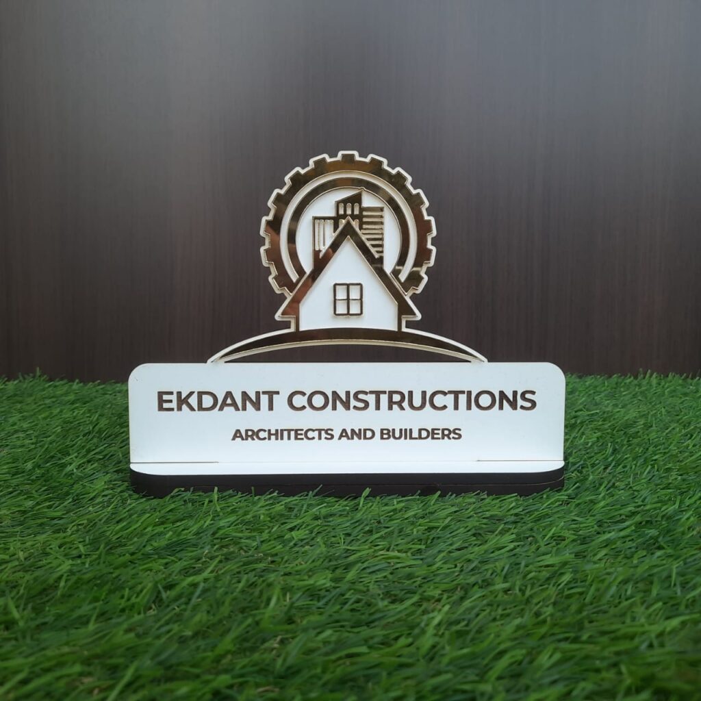 Personalized Office Desk Nameplate For Architect & Builder's, Interior ...