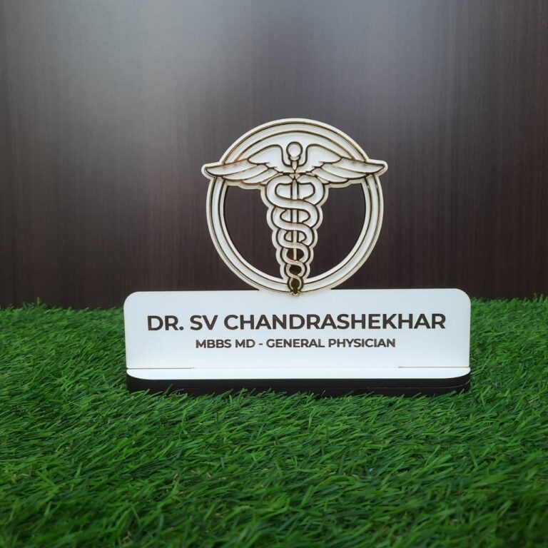 Personalized Office Desk Nameplate For Pharmacist & Chemist - Tohfa Laya